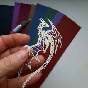 Brown Dragon Bookmark. Handmade Paper Cut Bookmarks. Zero Waste. Book ...