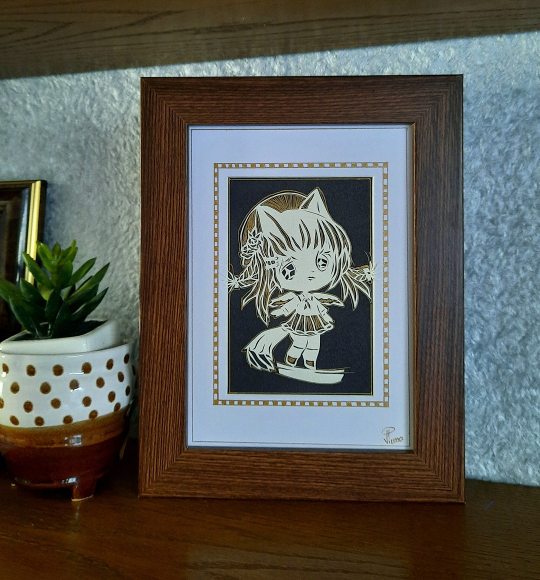 ANIME- Paper Cut Art Girl, Decor, Idea for Present, for Her, Character ...