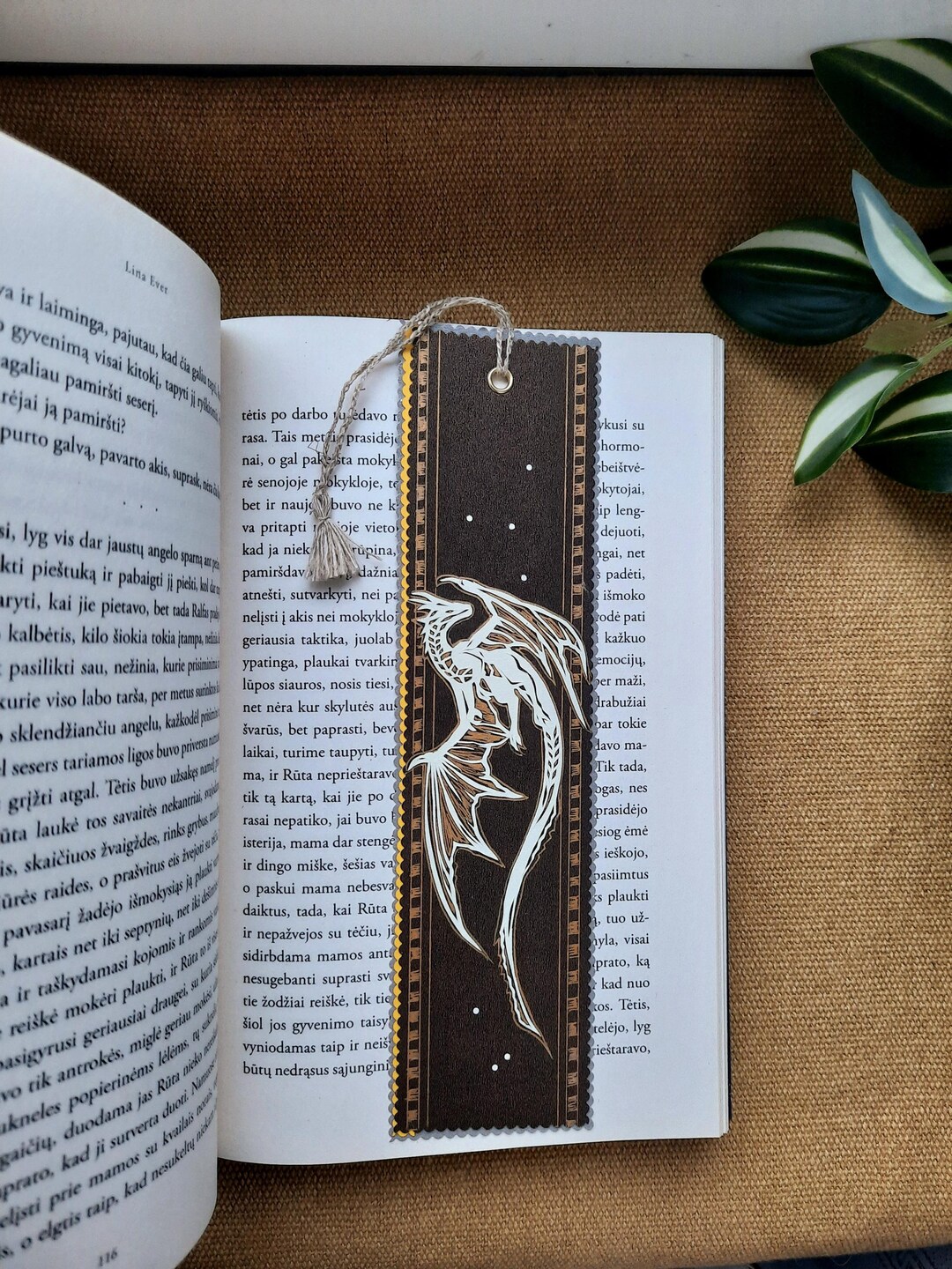 Brown Dragon Bookmark. Handmade Paper Cut Bookmarks. Zero Waste. Book ...