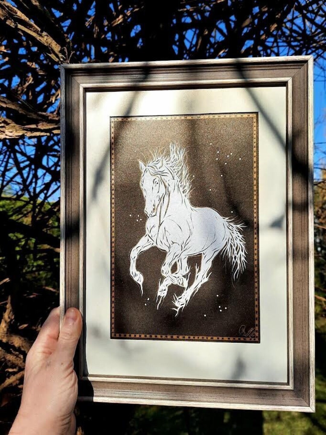 Handmade Papercut Horse Art: Galloping Pegasus Wall Decor - Etsy