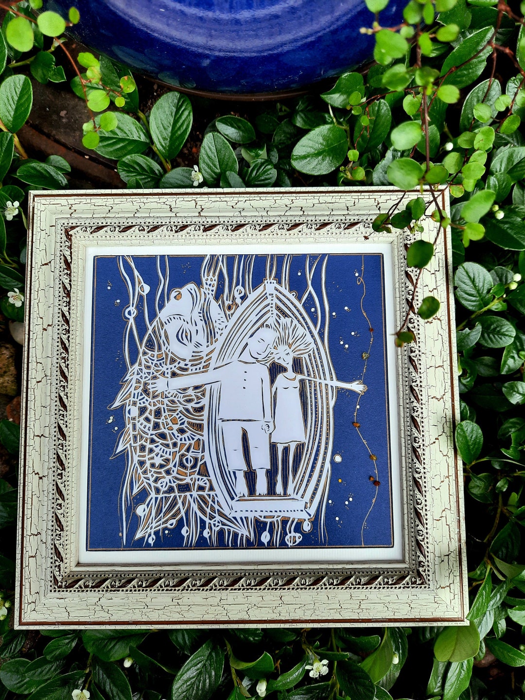 Hand Made Paper Cut Gift for Wedding Couple Art Lover Picture for ...