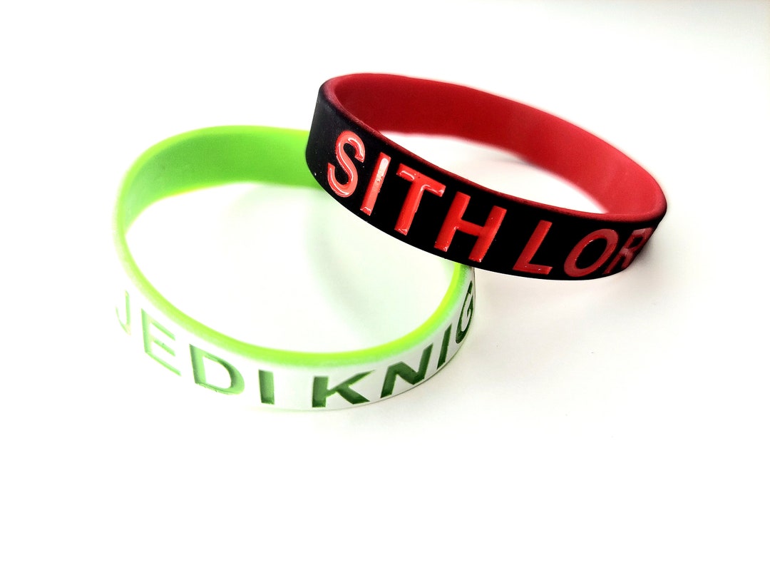 2x Jedi Knight Sith Lord Wristbands Small Size Star Wars Gift Wristband ...