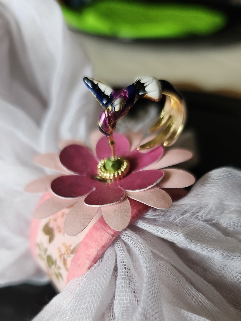 Hummingbird Napkin Rings, Spring Table Decor, Bridal Shower Decor ...