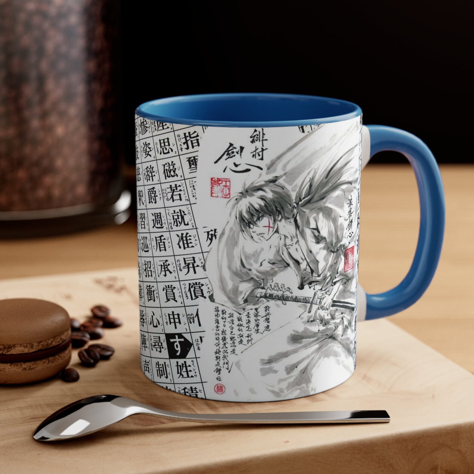 Kenshin Himura Mug, Himura Kenshin Mug, Anime Mug, Vintage Samurai Mug ...