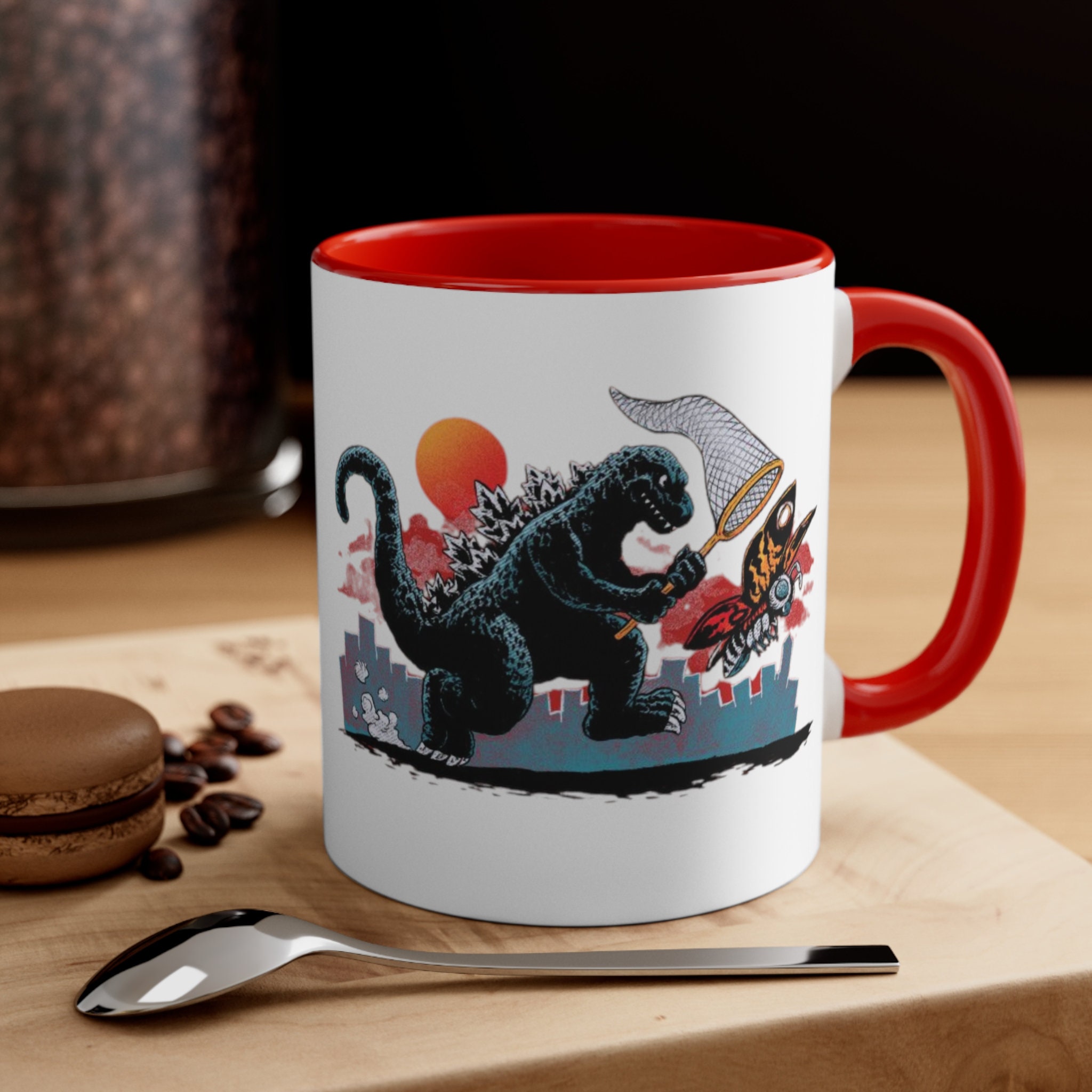 Godzilla Catching Kaiju Mug, King of the Monsters, Godzilla Art Gojira ...
