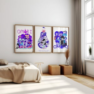 Omori Poster 3 Pack, Omori Anime Wall Print, Videogame Poster, Family ...