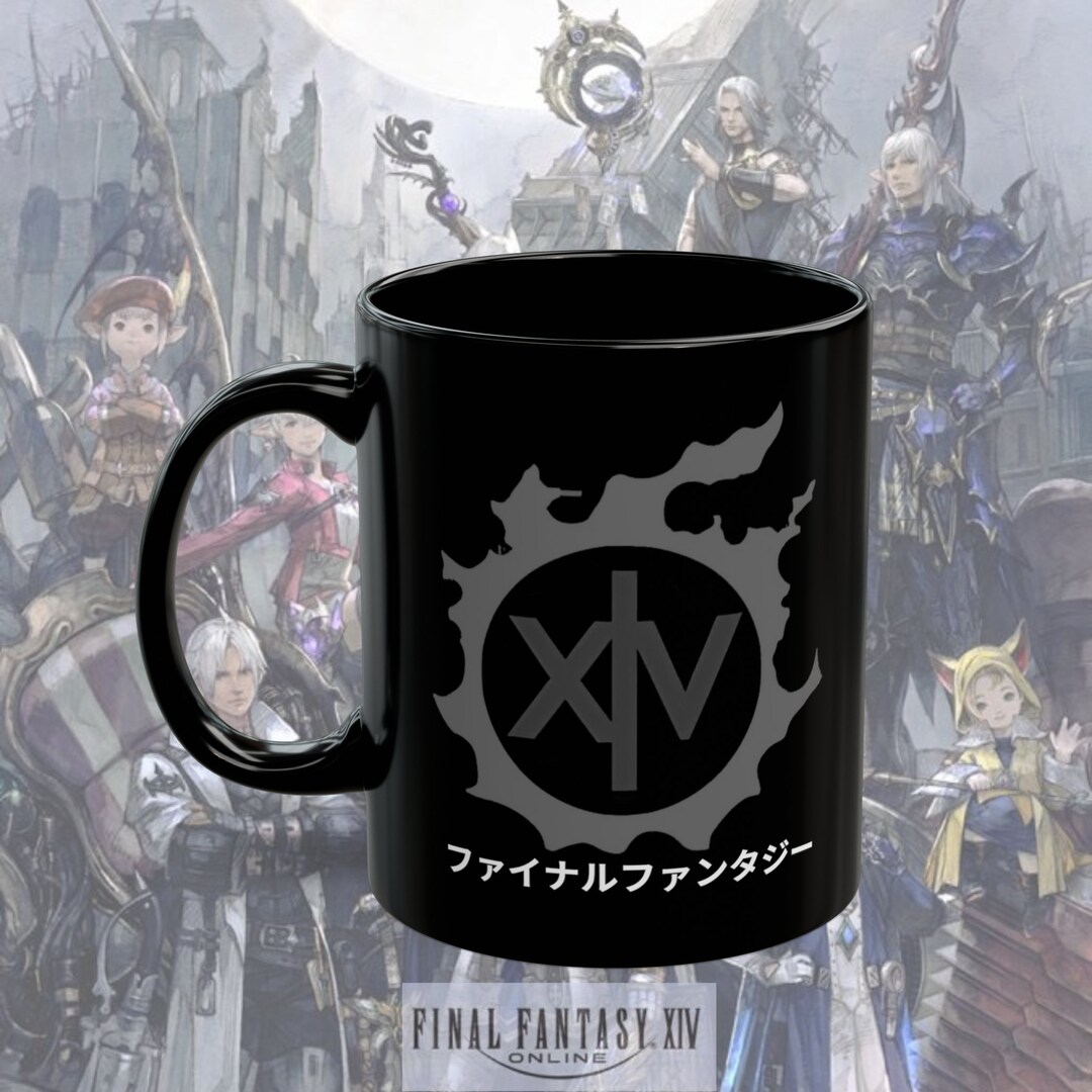 FFXIV Online Black Mug, Final Fantasy XIV Mug, Anime Mug, Videogame Mug ...