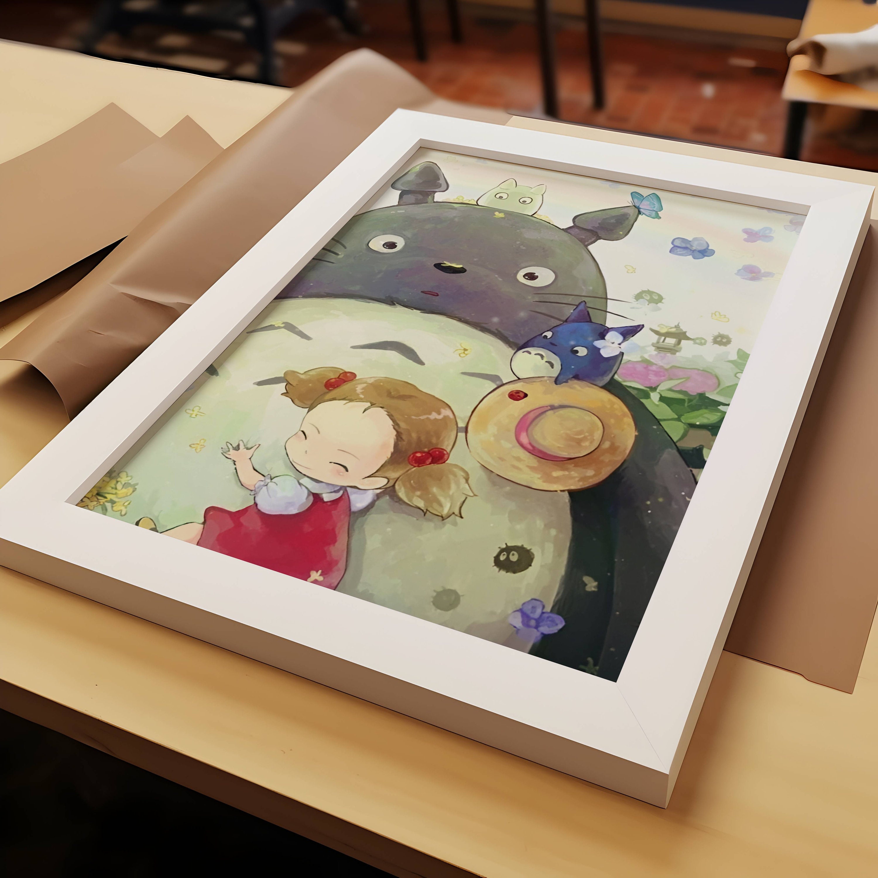 Ghibli Totoro Poster 3 Pack, My Neighbor Totoro Wall Art, Set 3 Piece ...