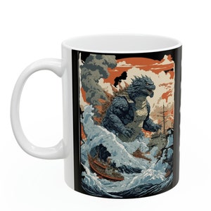 Godzilla Kaiju Mug, King of the Monsters, Godzilla Art Gojira, Funny ...