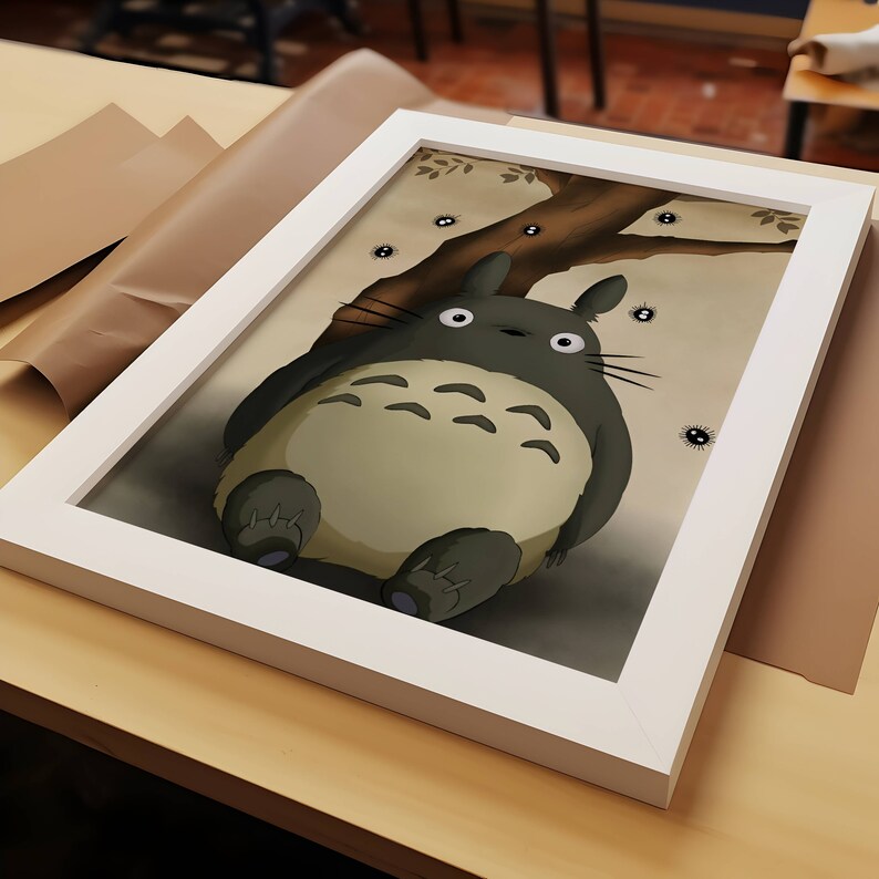 Ghibli Totoro Poster 3 Pack, My Neighbor Totoro Wall Art, Set 3 Piece ...