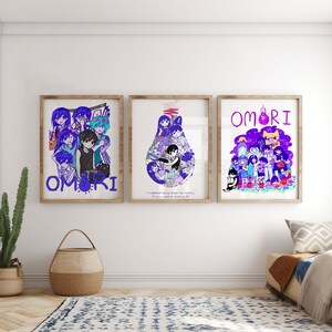 Omori Poster 3 Pack, Omori Anime Wall Print, Videogame Poster, Family ...