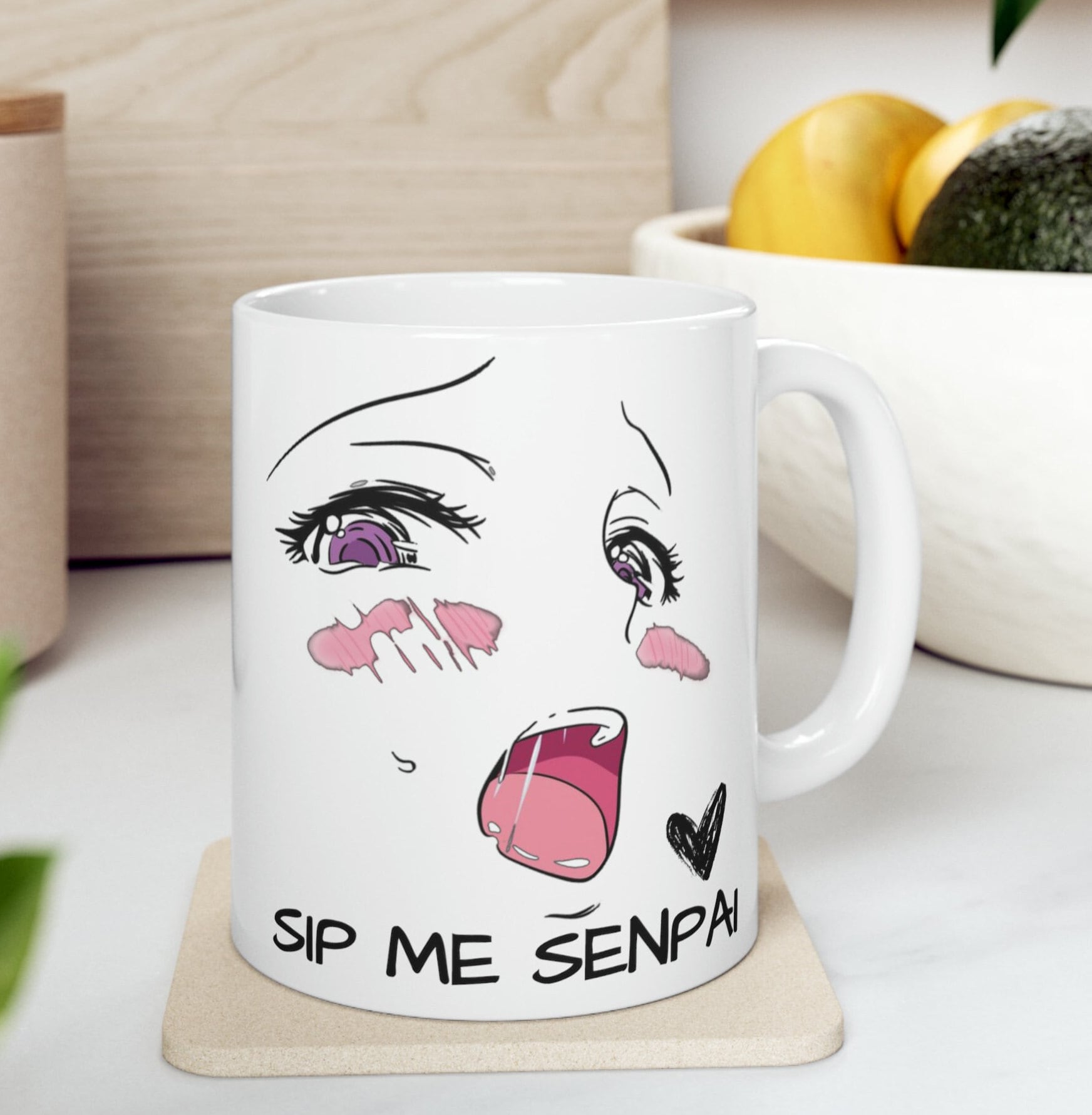 Sip Me Senpai Mug, Fill Me up Senpai Mug, Waifu Anime Mug, Ahegao ...
