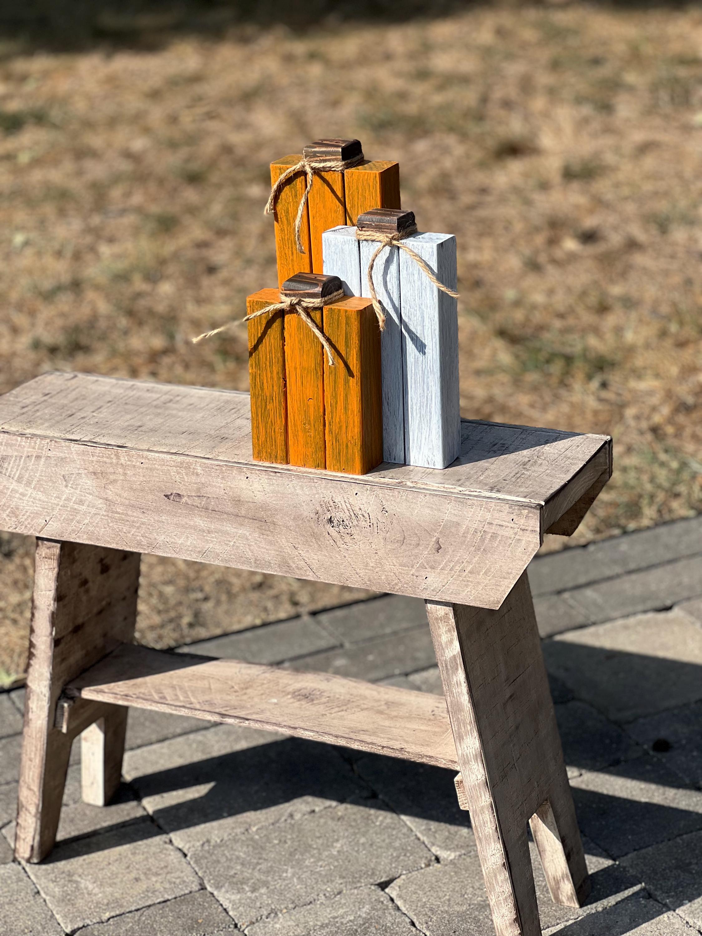 Rustic Wood Pumpkins, Wooden Pumpkins, Rustic Pumpkins, Halloween Decor ...