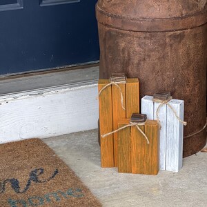 Rustic Wood Pumpkins, Wooden Pumpkins, Rustic Pumpkins, Halloween Decor ...