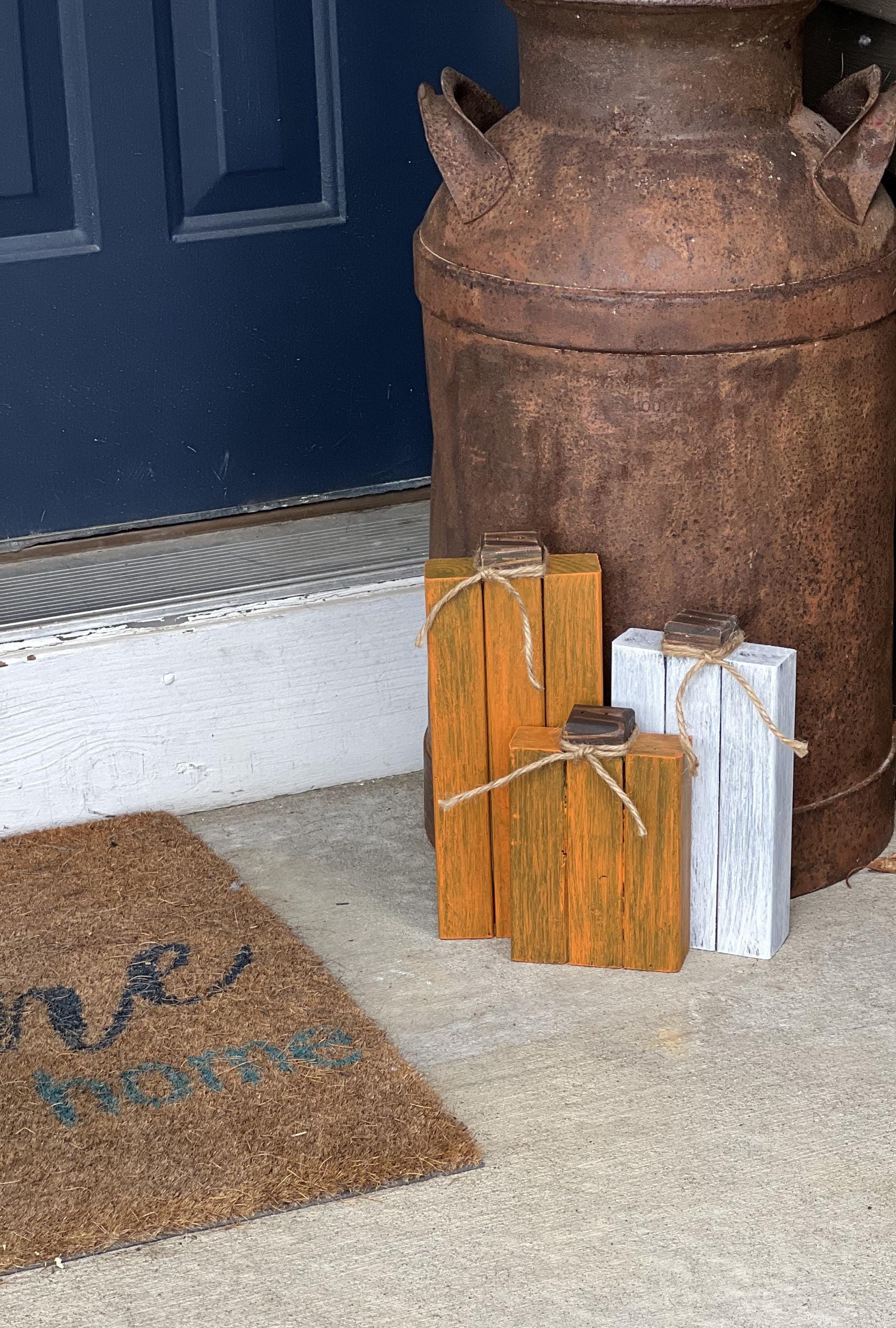 Rustic Wood Pumpkins, Wooden Pumpkins, Rustic Pumpkins, Halloween Decor ...