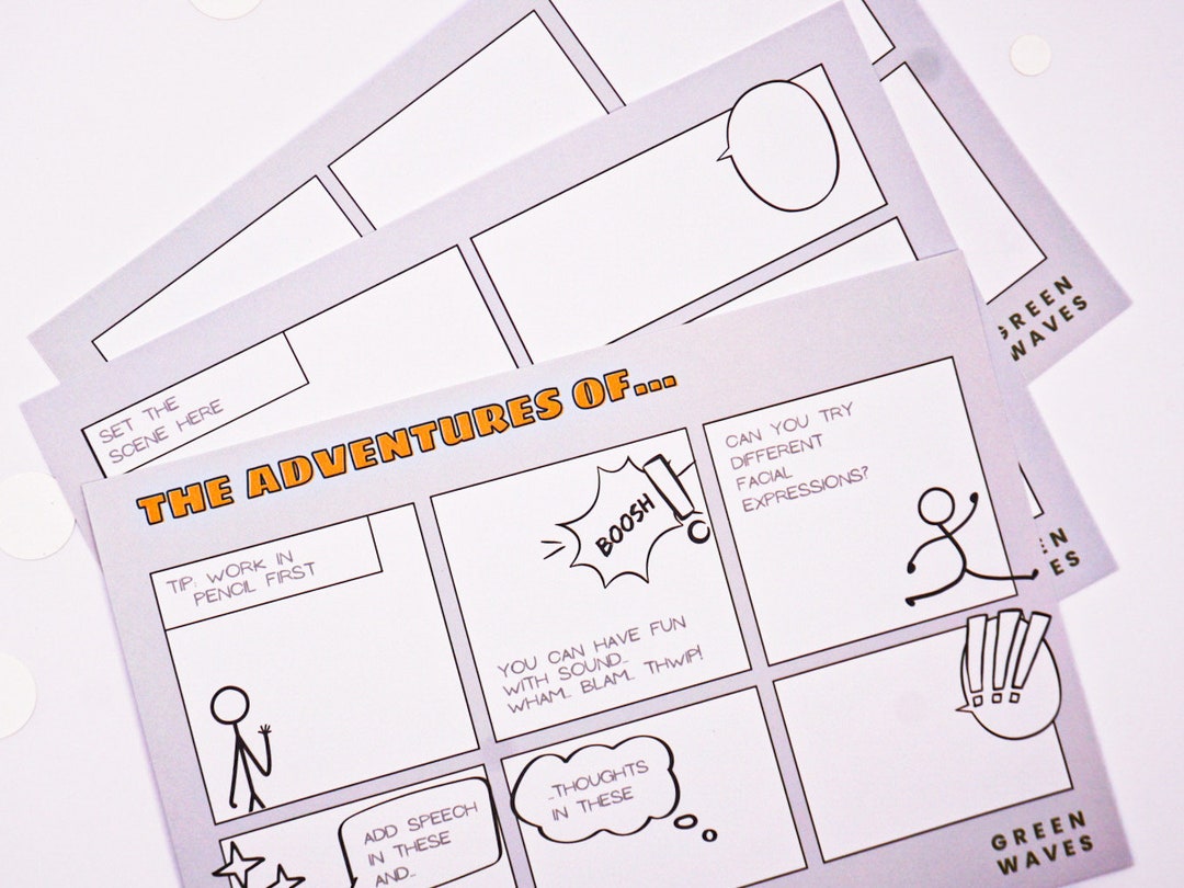 Comic Strip Creator Cards Unique Party Bag Filler Plastic-free Party ...