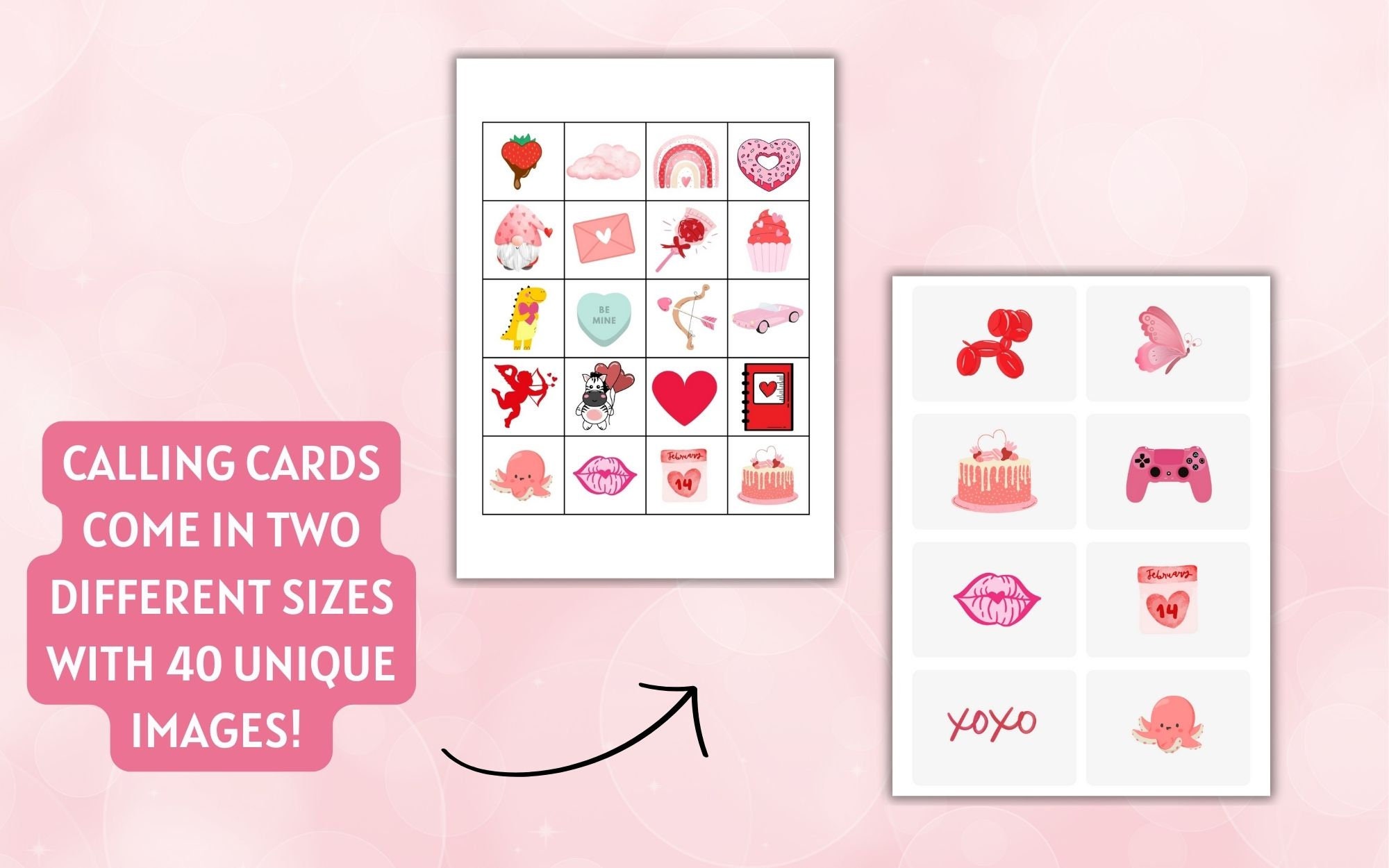 Valentine's Day Bingo Printable, Valentine's Day Activity, Valentine's ...