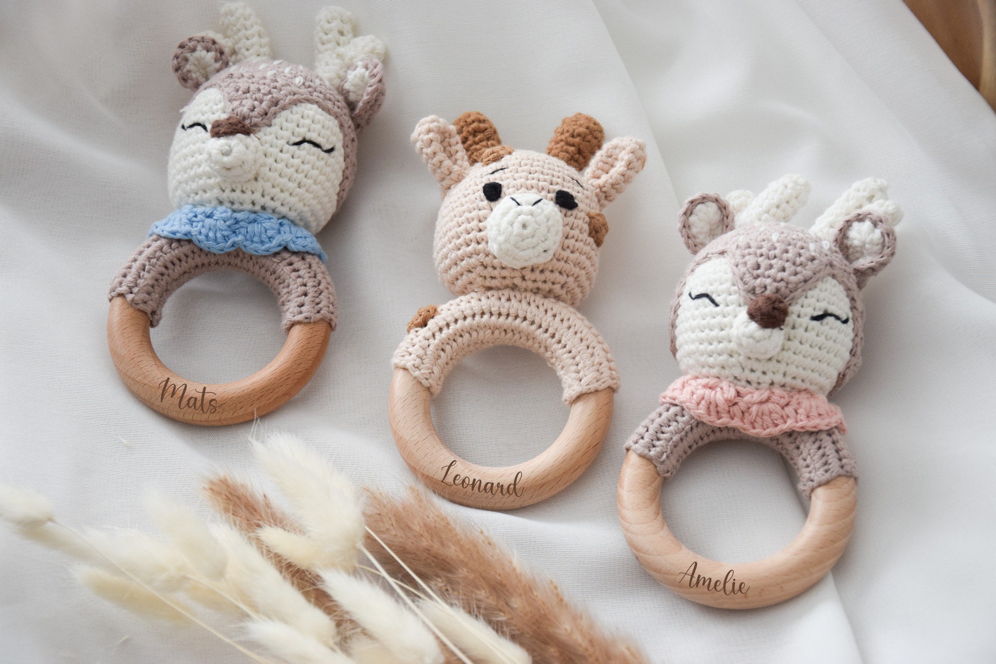 Babyrassel personalisiert, Babygeschenke, Geburt, Baby, Babyrassel ...