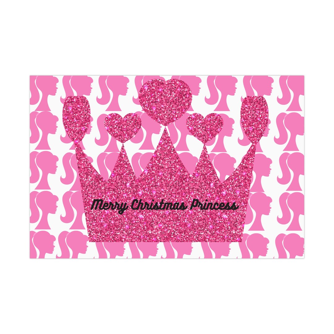 Barbie Gift Wrap Paper, Princess Gift Wrapping Paper, Barbie Theme ...