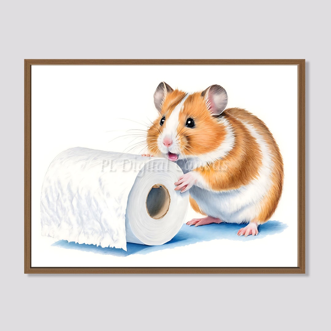 Hamster Toilet Wall Art Bathroom Wall Art Toilet Wall Decor Nursery ...