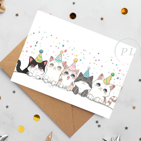 Kitty Cat Card - Etsy