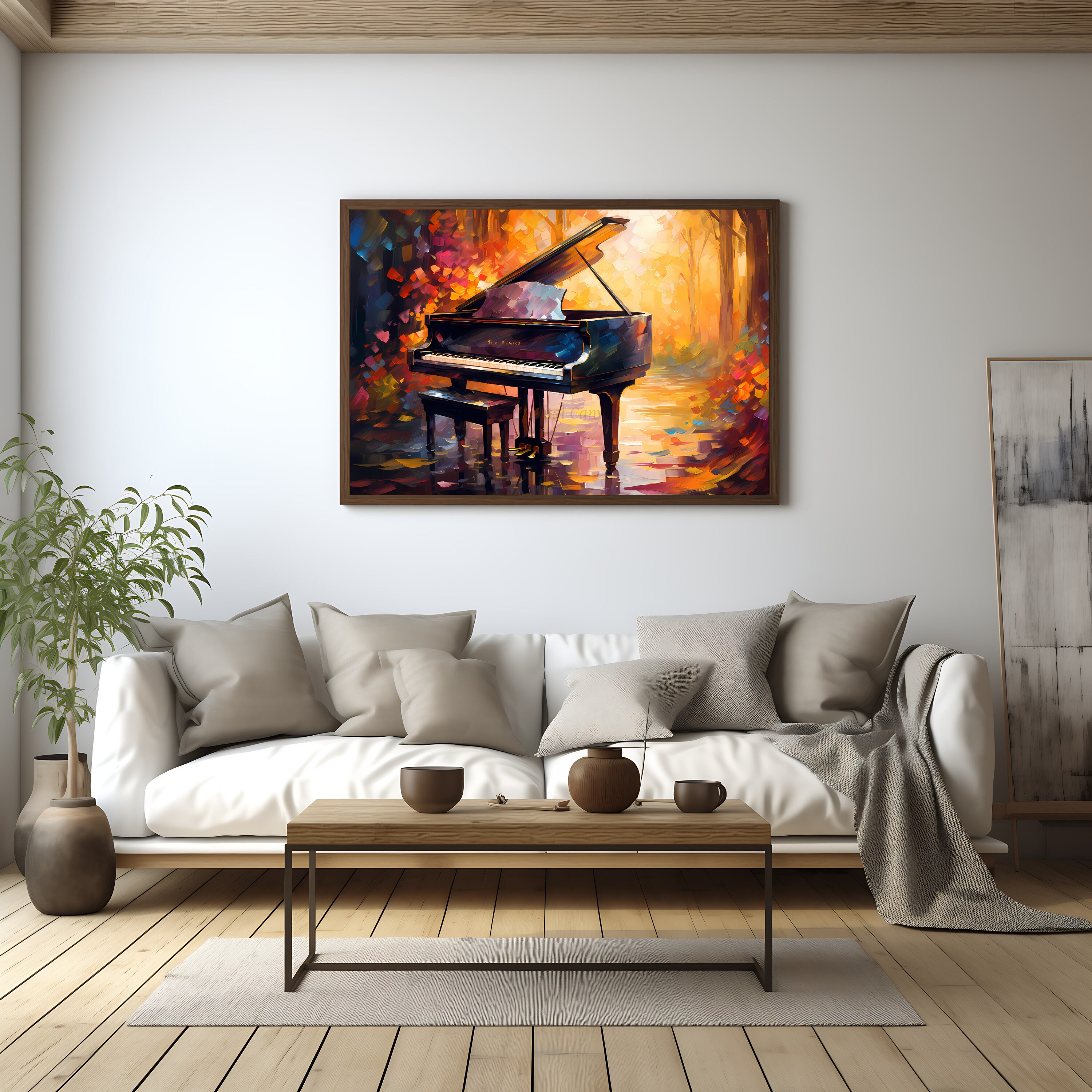 Piano, Abstract Art Painting, Printable Art, Wall Decor, Digital Art ...