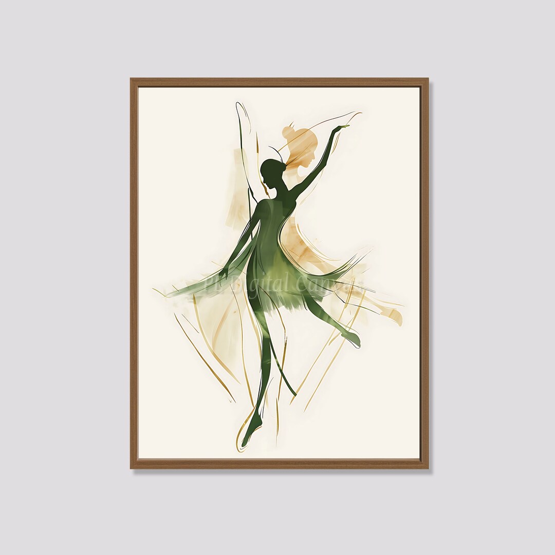 Dancer Art - Girl Dancing - Abstract Painting - Female Portrait ...