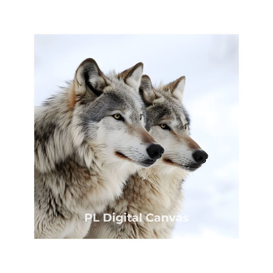 Wolf | Wolves Clipart | Pairs of Grey Wolf | Printable Art Print ...