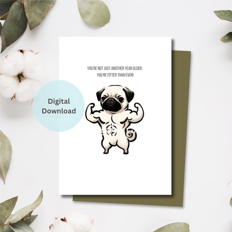 Pug Card - Etsy