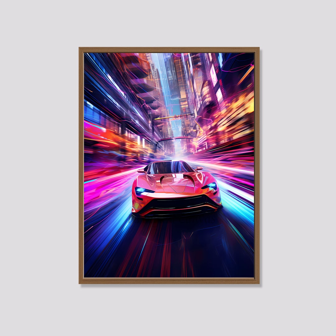 Car Poster, Automobile, Vehicle Printable Artwork, Wall Decor, Digital ...