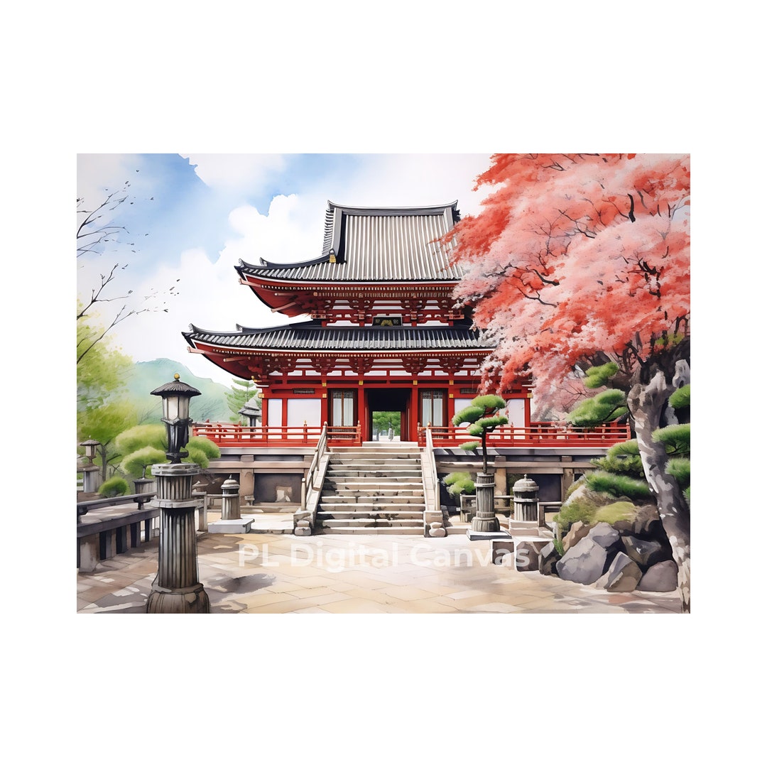 Temple in Japan Poster Shrines Scrapbooking Zen Buddhist Temple ...