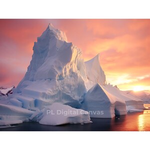 Iceberg at Sunrise and Sunset | Arctic Art | Scrapbooking | Craft ...