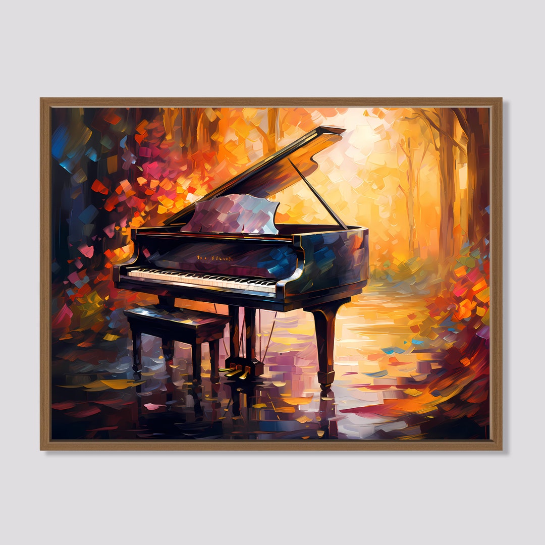 Piano, Abstract Art Painting, Printable Art, Wall Decor, Digital Art ...