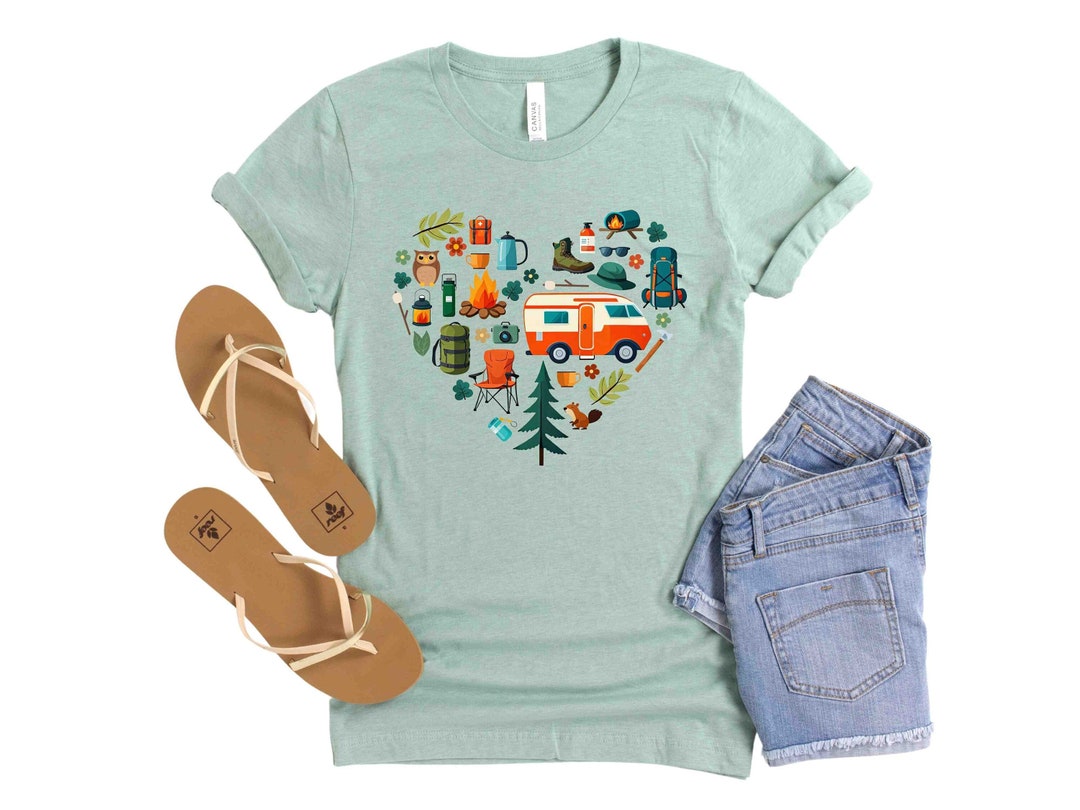 RV Camping Shirt, Cute Camping Shirt, Camping Shirt for Women, Camping ...