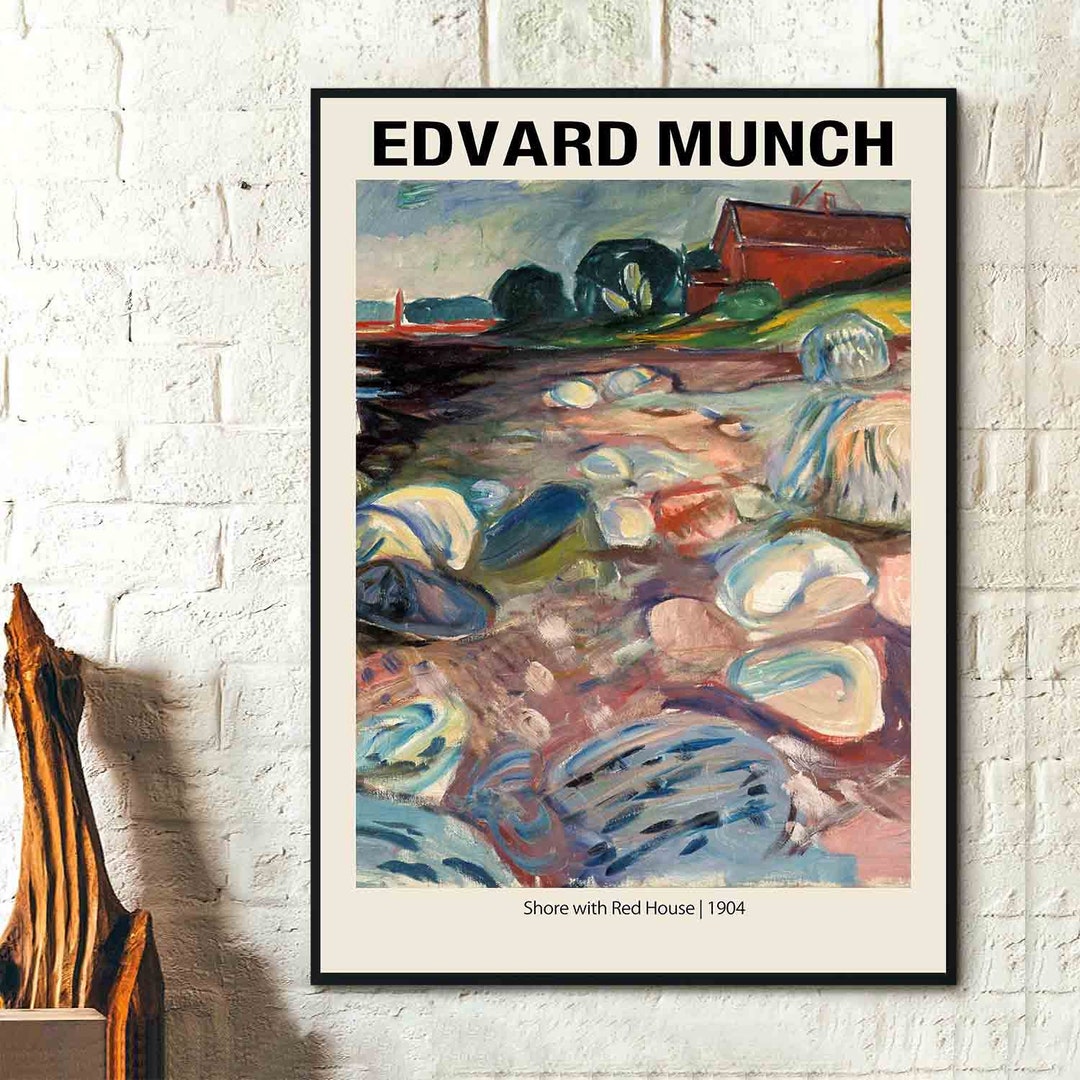 Shore With Red House 1904 Edvard Munch Discover Edvard Munch: Exclusive ...