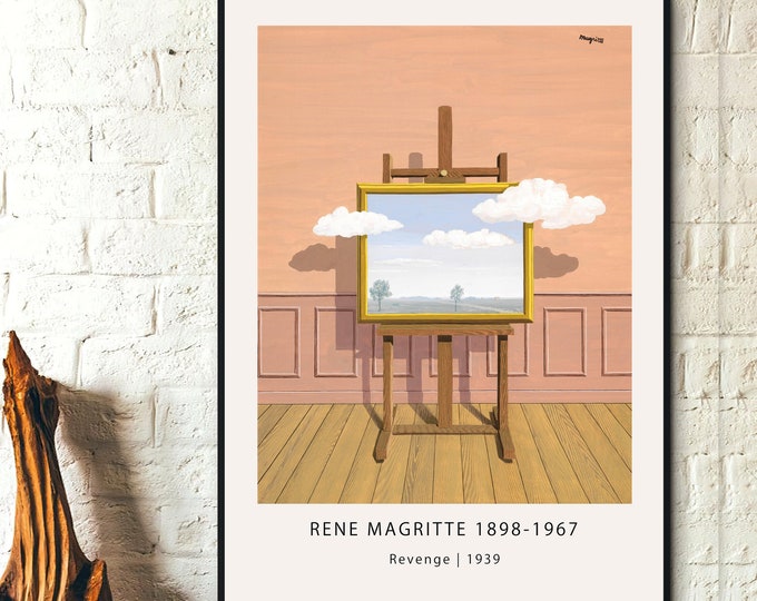 Rene Magritte Exhibition Poster Freedom of Mind _ 1948 Painting Art ...