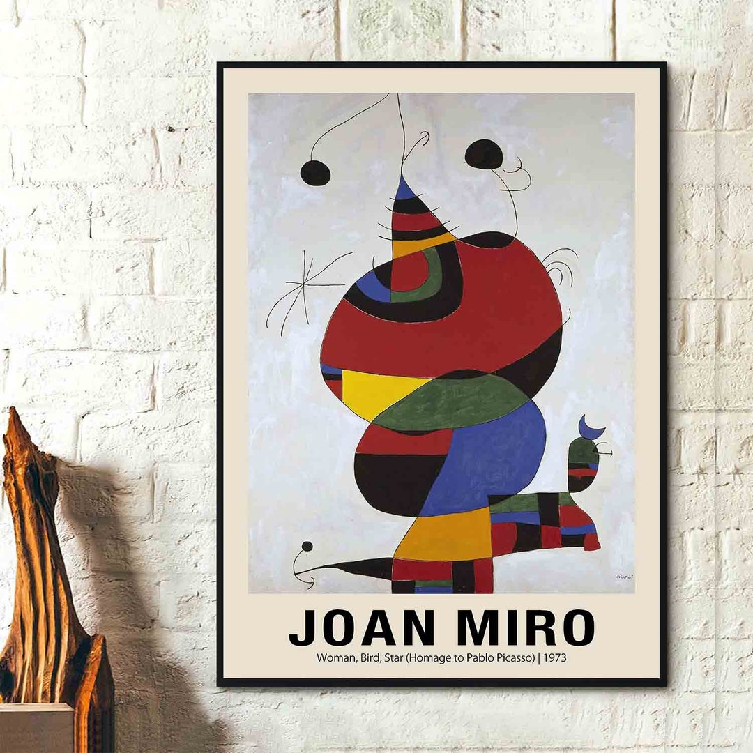 Woman, Bird, Star homage to Pablo Picasso 1973 Copy Joan Miro. Joan ...
