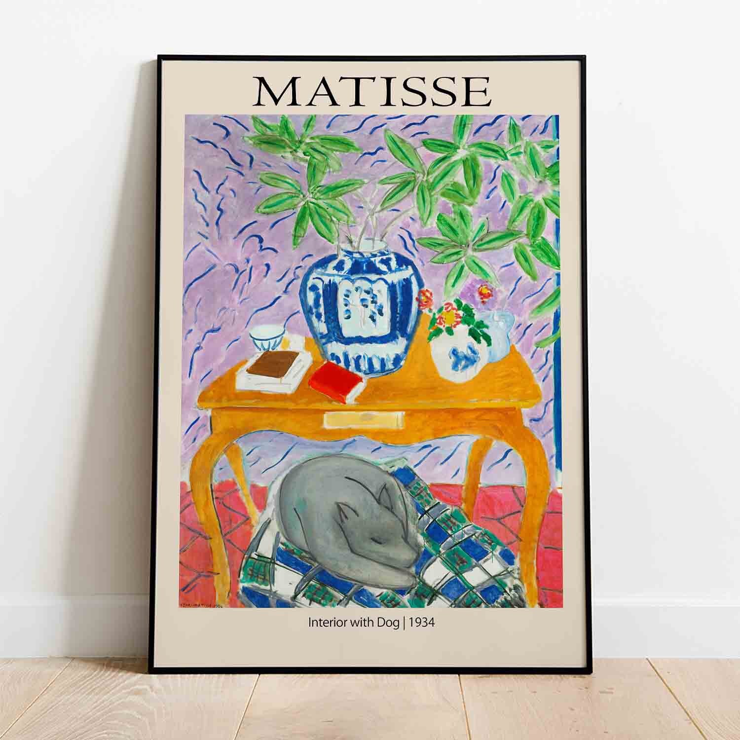 Interior With Dog 1934-henri Matisse Art Modern Art Canvas Wall Art ...
