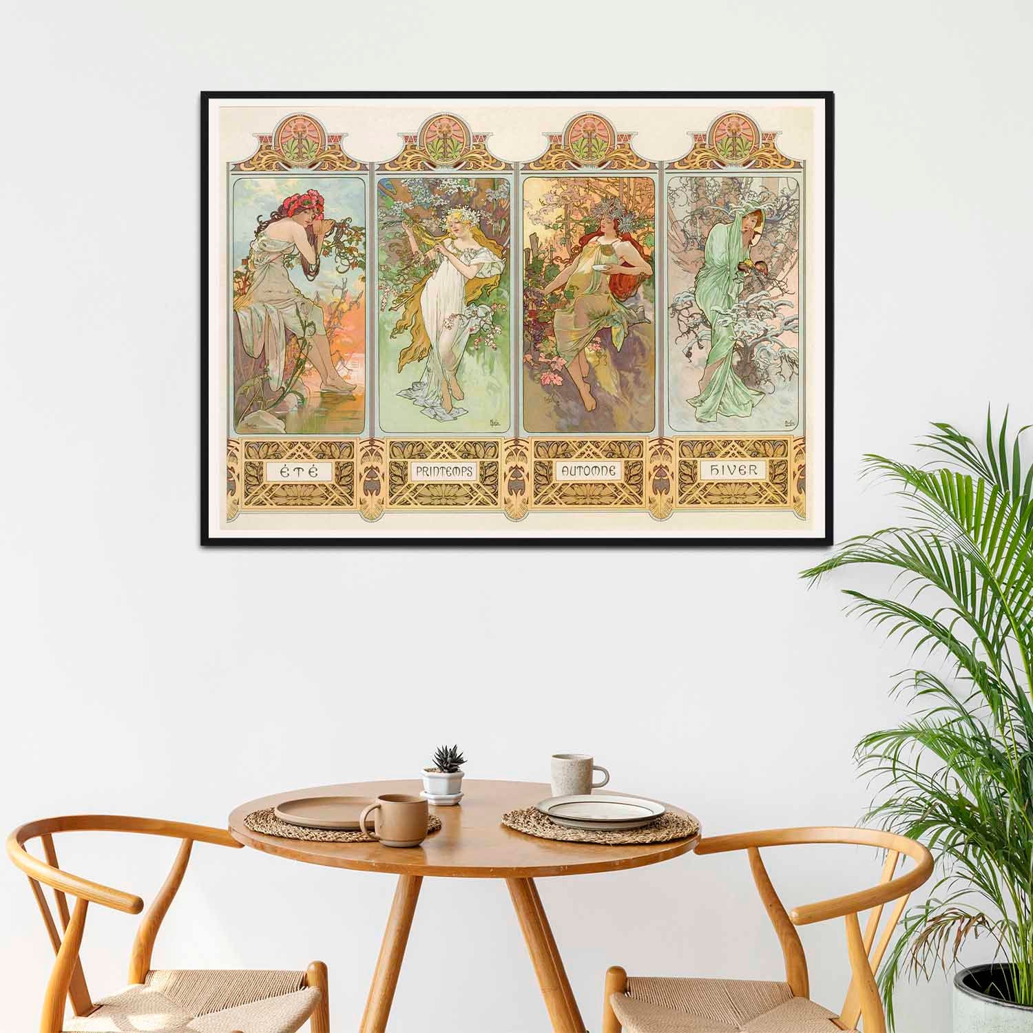 The Seasons 1896 - Alphonse Mucha Print Art Nouveau Poster Alphonse ...