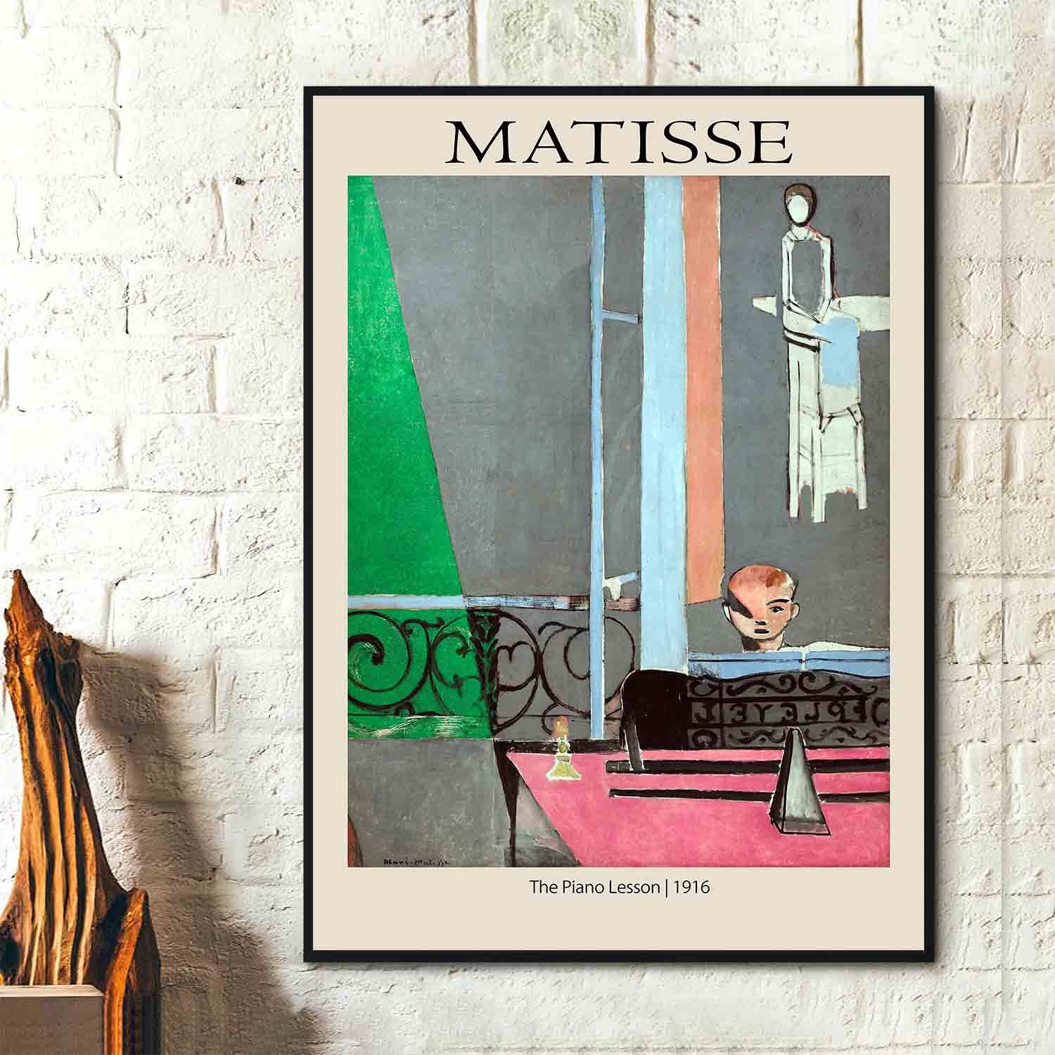 The Piano Lesson 1916 Henri Matisse Art Modern Art Canvas Wall Art ...