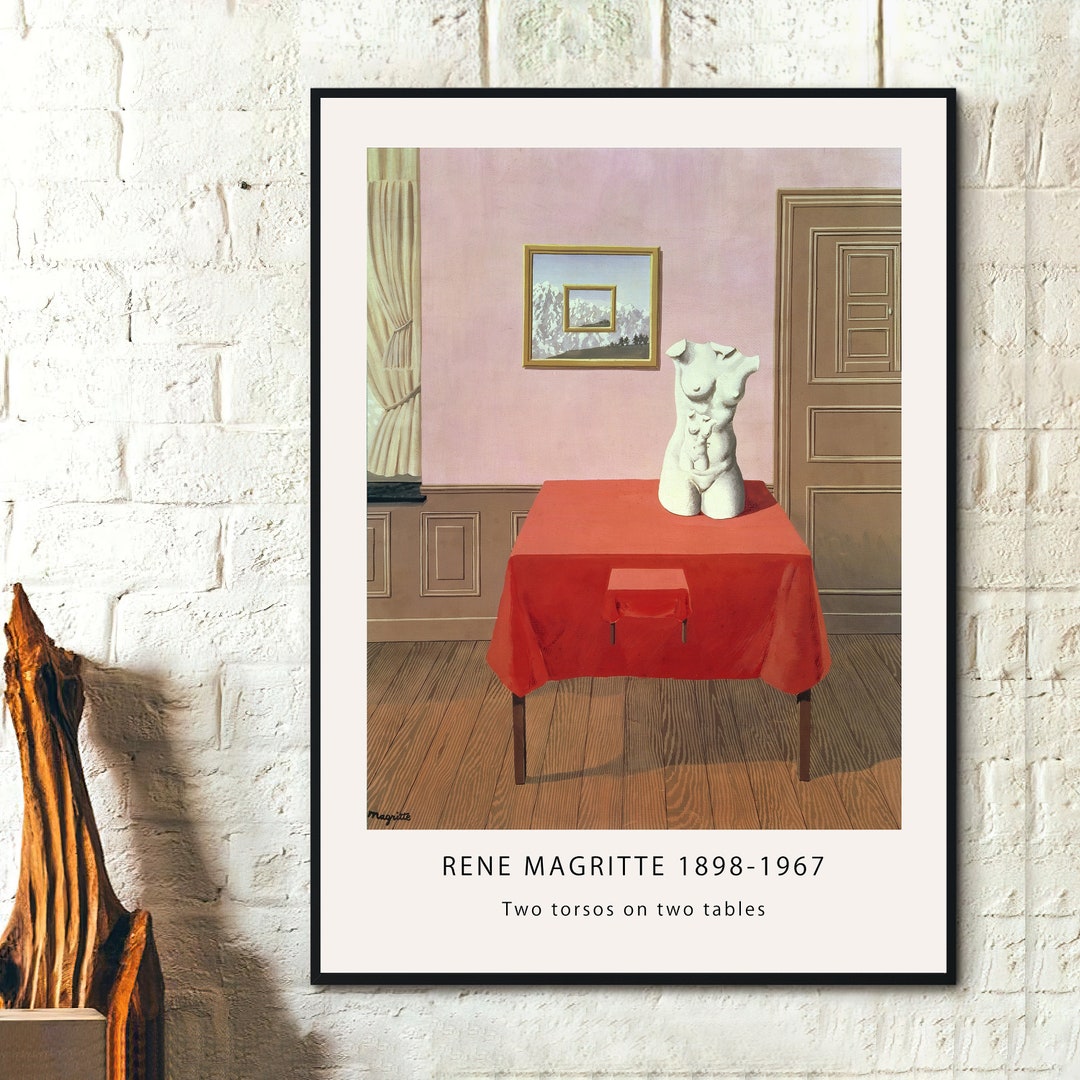 Rene Magritte Two Torsos on Two Tables Painting Art Modern Art Canvas ...