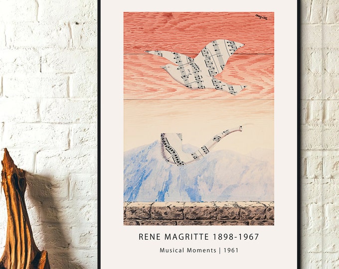 Rene Magritte Exhibition Poster Dress of Galatea _ 1961 Painting Art ...