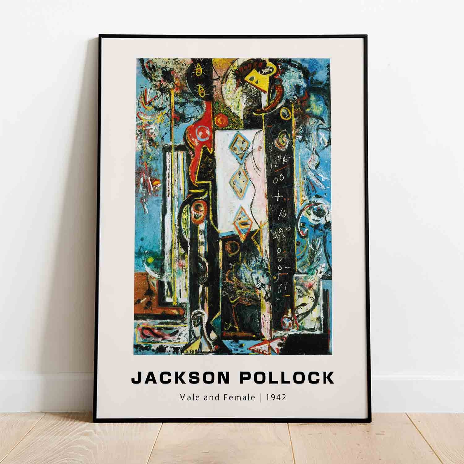 Male and Female 1942 Jackson Pollock Style Abstract Canvas Contemporary ...