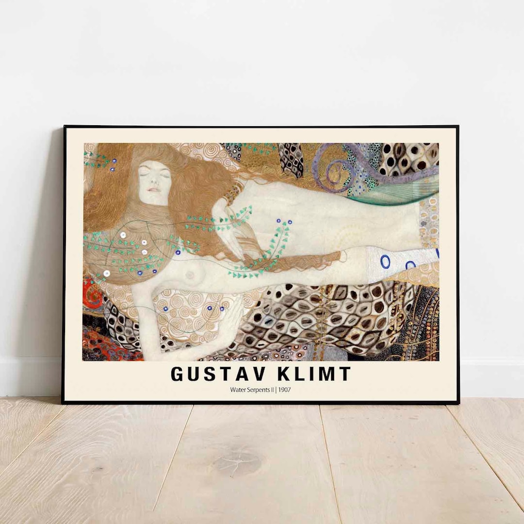 Elegant Gustav Klimt Water Serpents Images