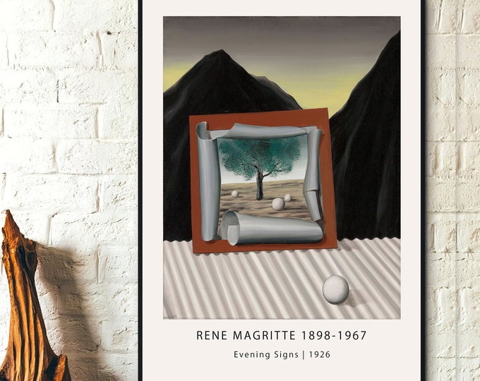 Rene Magritte Exhibition Poster Freedom of Mind _ 1948 Painting Art ...