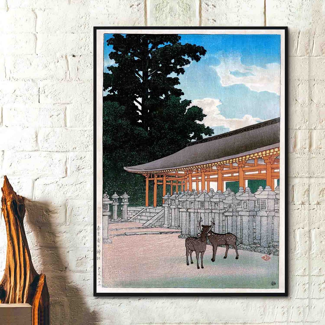 Nara Kasuga Jinja 1921 Hasui Kawase, Japanese Print Ukiyo-eposter Japan ...