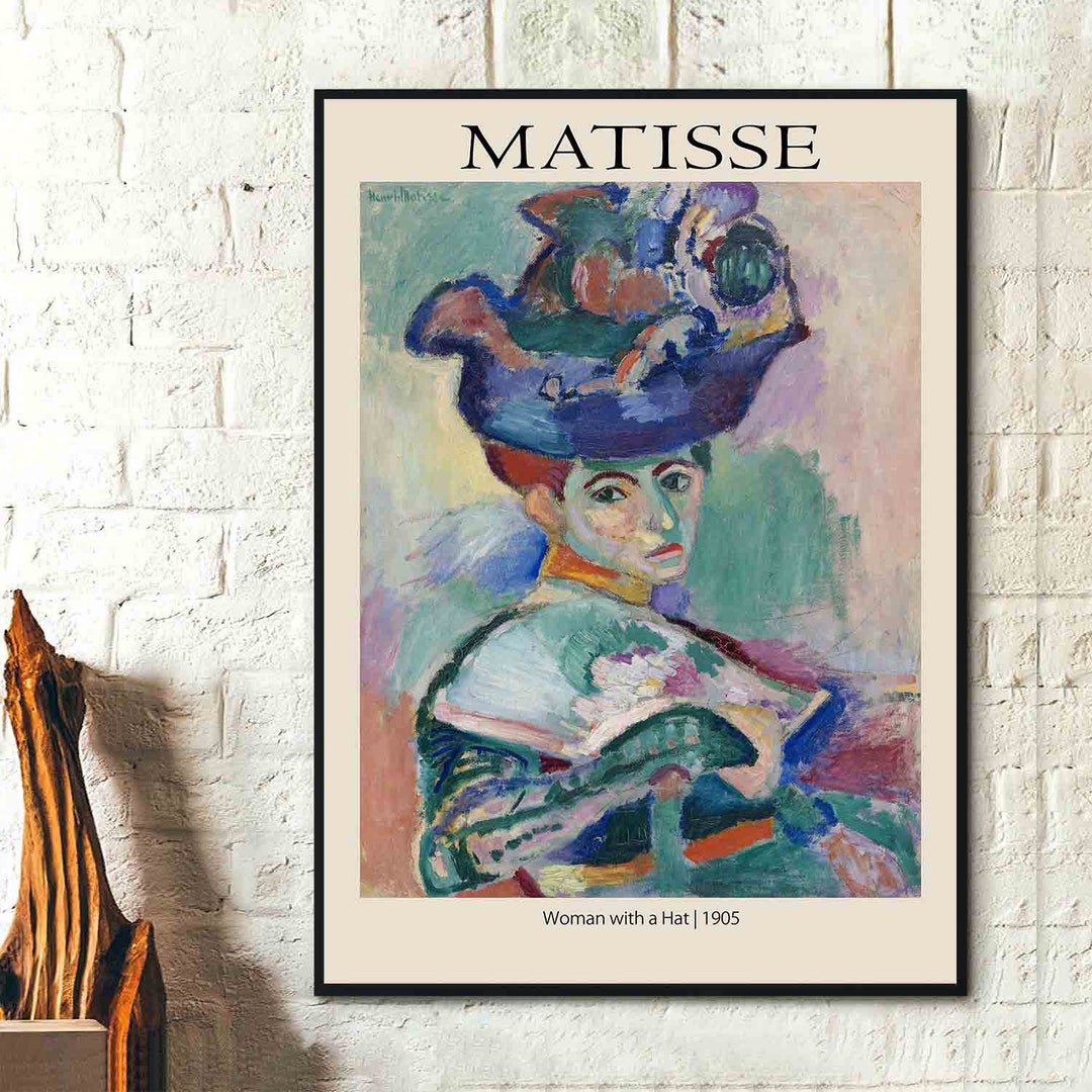 Woman With a Hat 1905 Henri Matisse Art Modern Art Canvas Wall Art ...