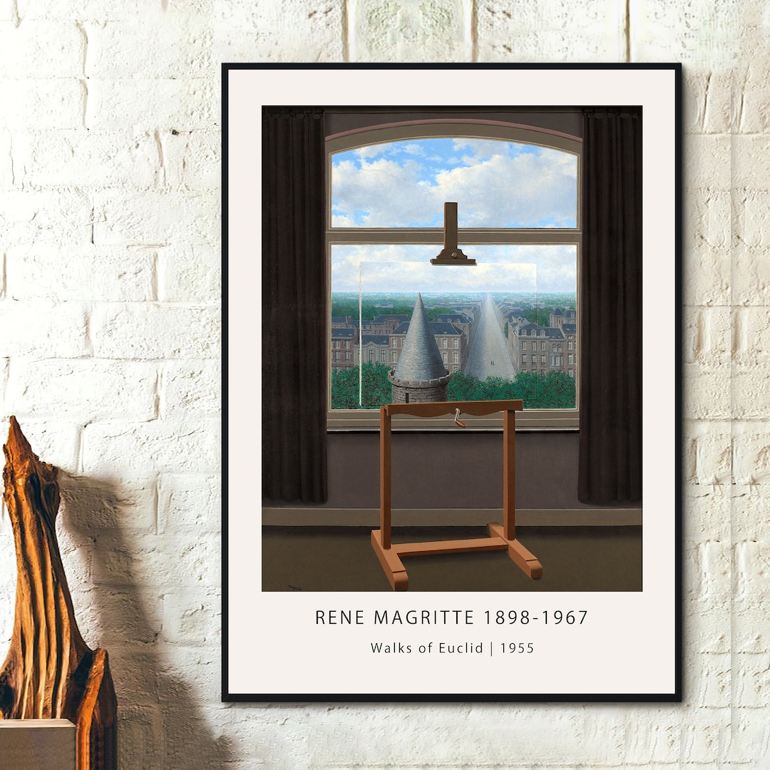 Rene Magritte Walks of Euclid 1955 Painting Art Modern Art Canvas Wall ...