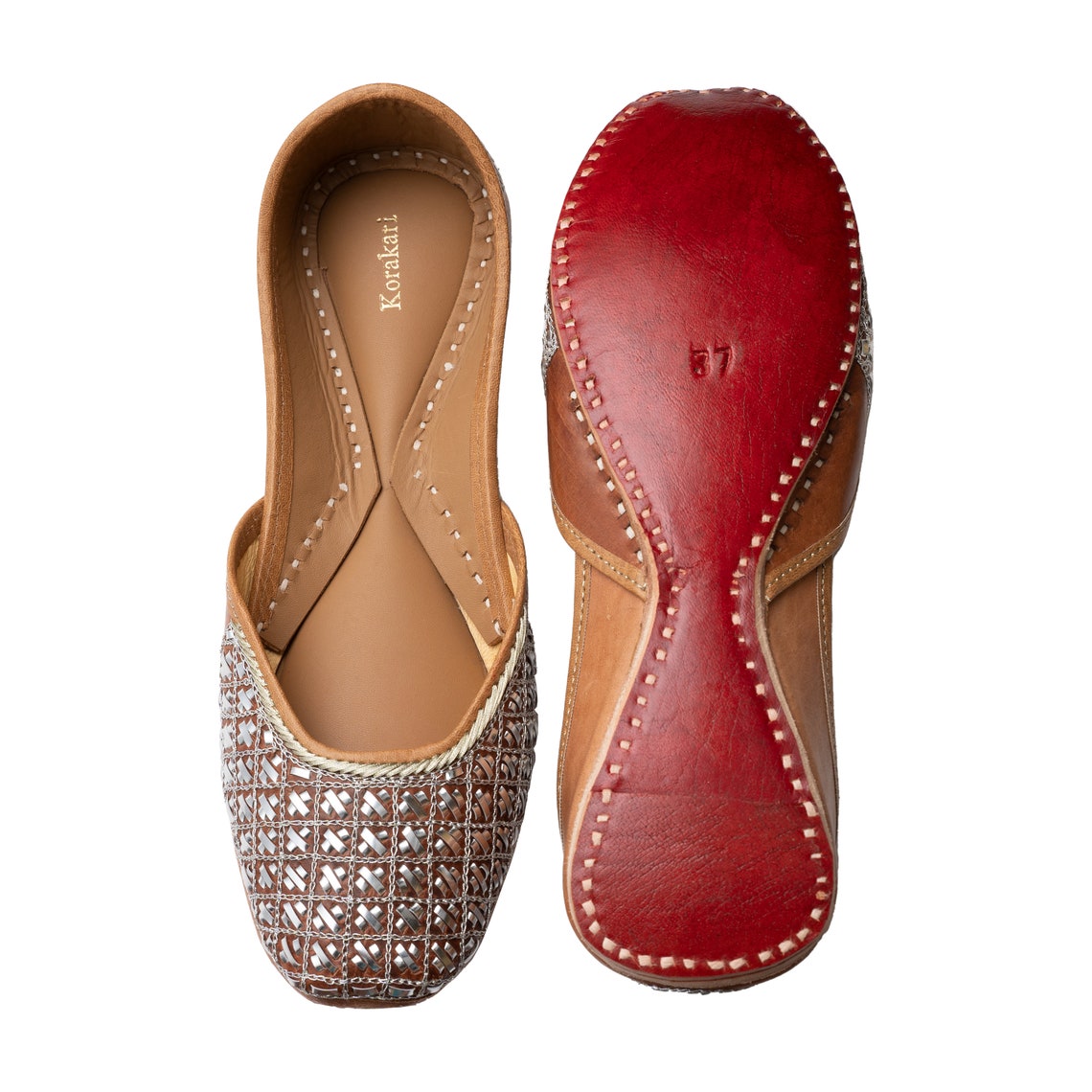 Juno Traditional Indian Punjabi Sandals Juttis Handcrafted Leather ...