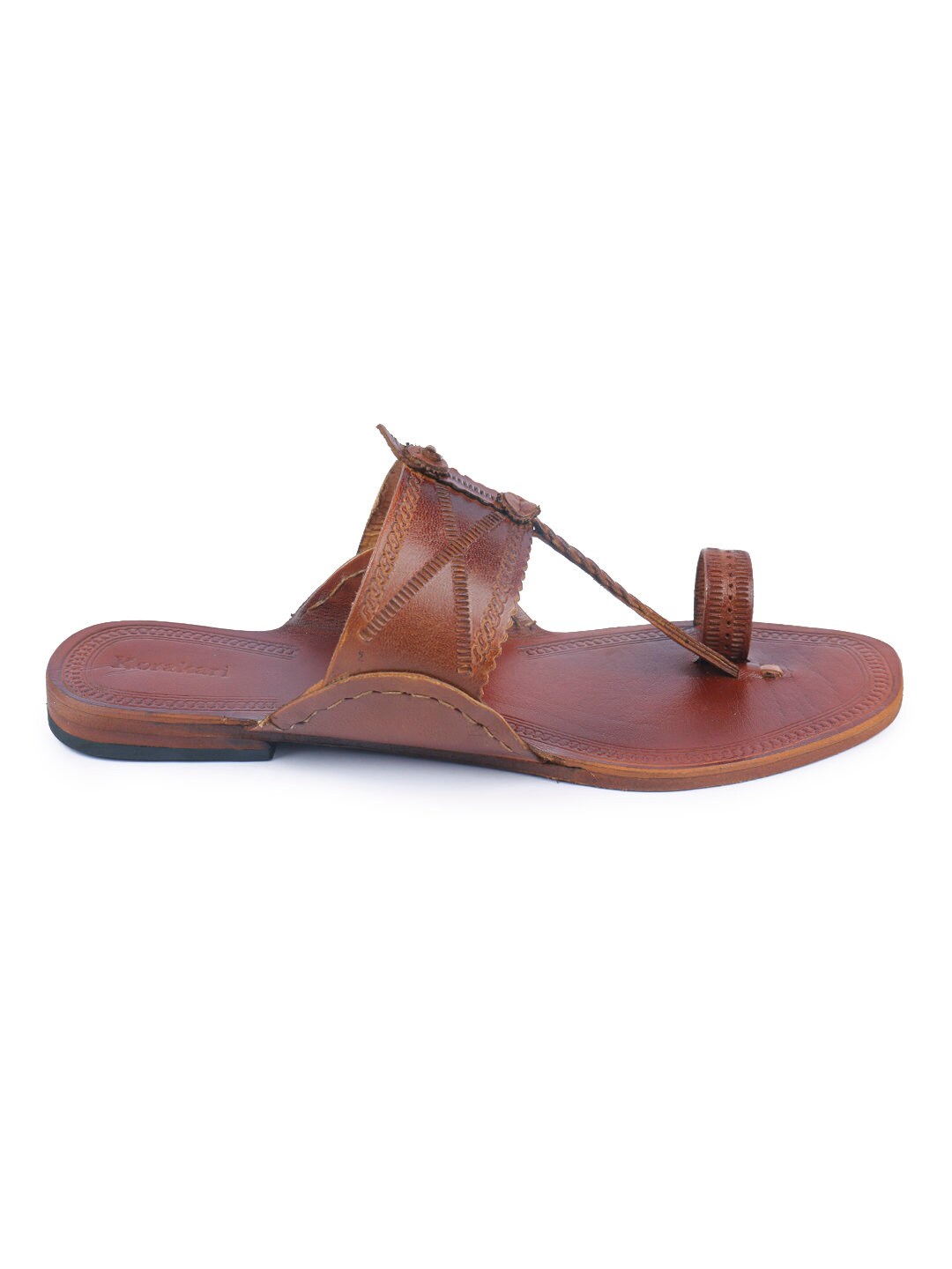 Modern - Tan Men Kolhapuri Chappal With Anti-slip Aersole at the Bottom ...